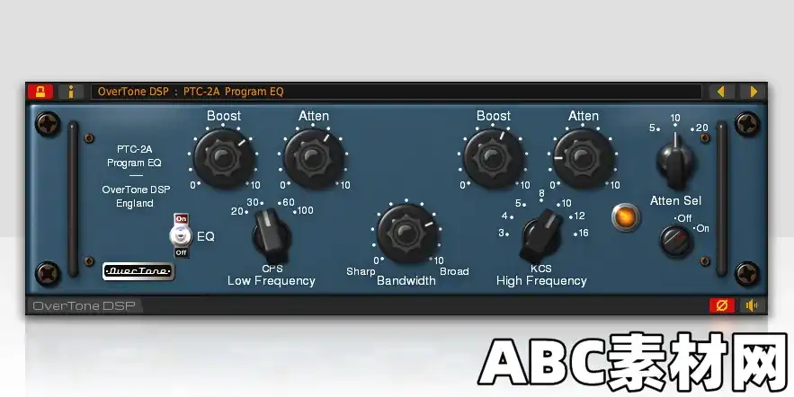 复古EQ效果器OverTone DSP PTC-2A v3.0.2 Incl Keygen (WiN OSX LiNUX)-R2R|ABC素材资源网