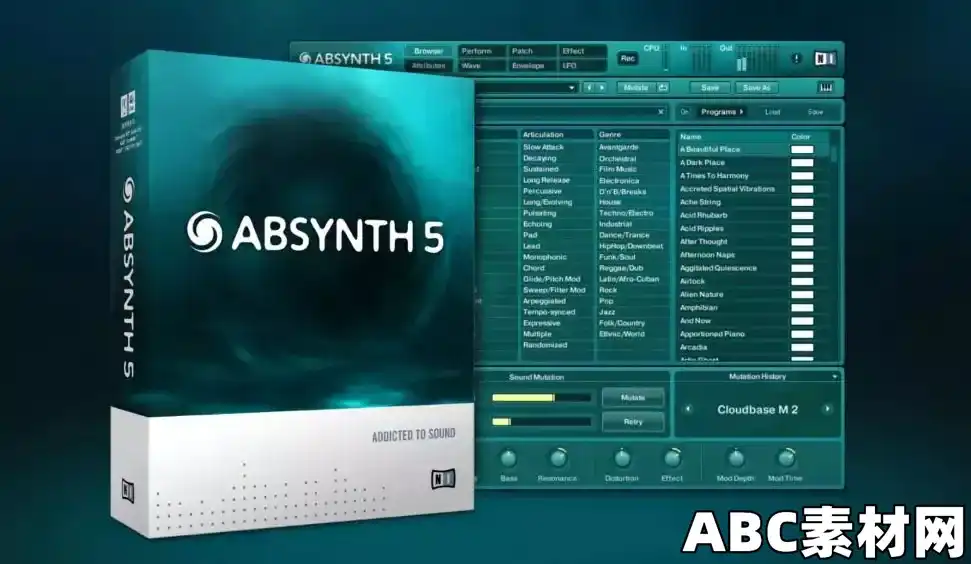 半模块化合成器NI Absynth 5 v5.3.4 WIN|ABC素材资源网