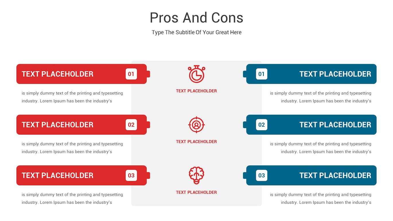 比较优缺点Keynote幻灯片设计模板 Comparison – Pros And Cons Keynote Template|ABC素材资源网
