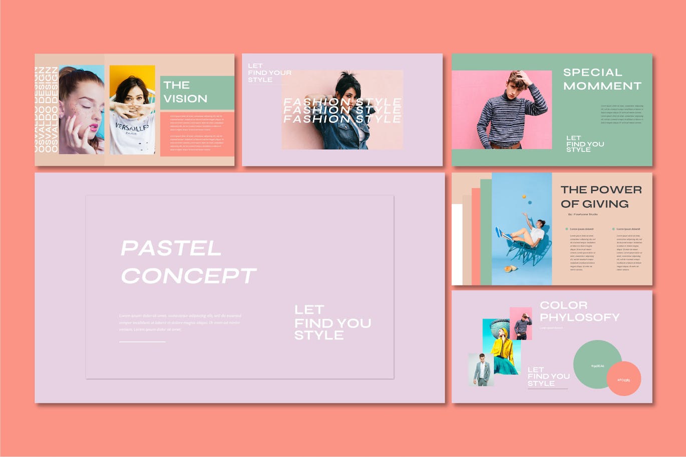 设计师作品集谷歌幻灯片模板 Osvaldo Google Slides Template|ABC素材资源网