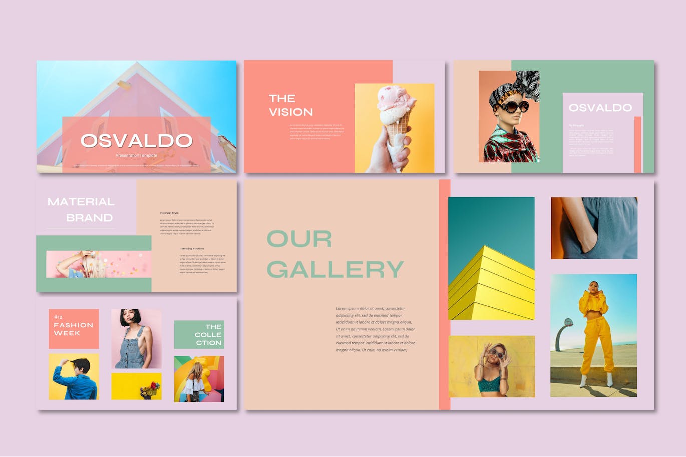 设计师作品集谷歌幻灯片模板 Osvaldo Google Slides Template|ABC素材资源网