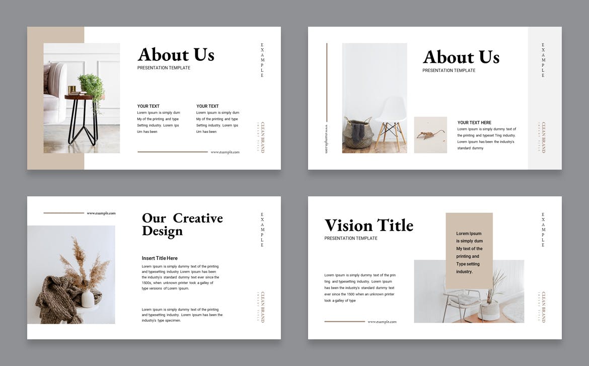 白色极简谷歌幻灯片演示模板 Minimal Google Slides Presentation Template|ABC素材资源网