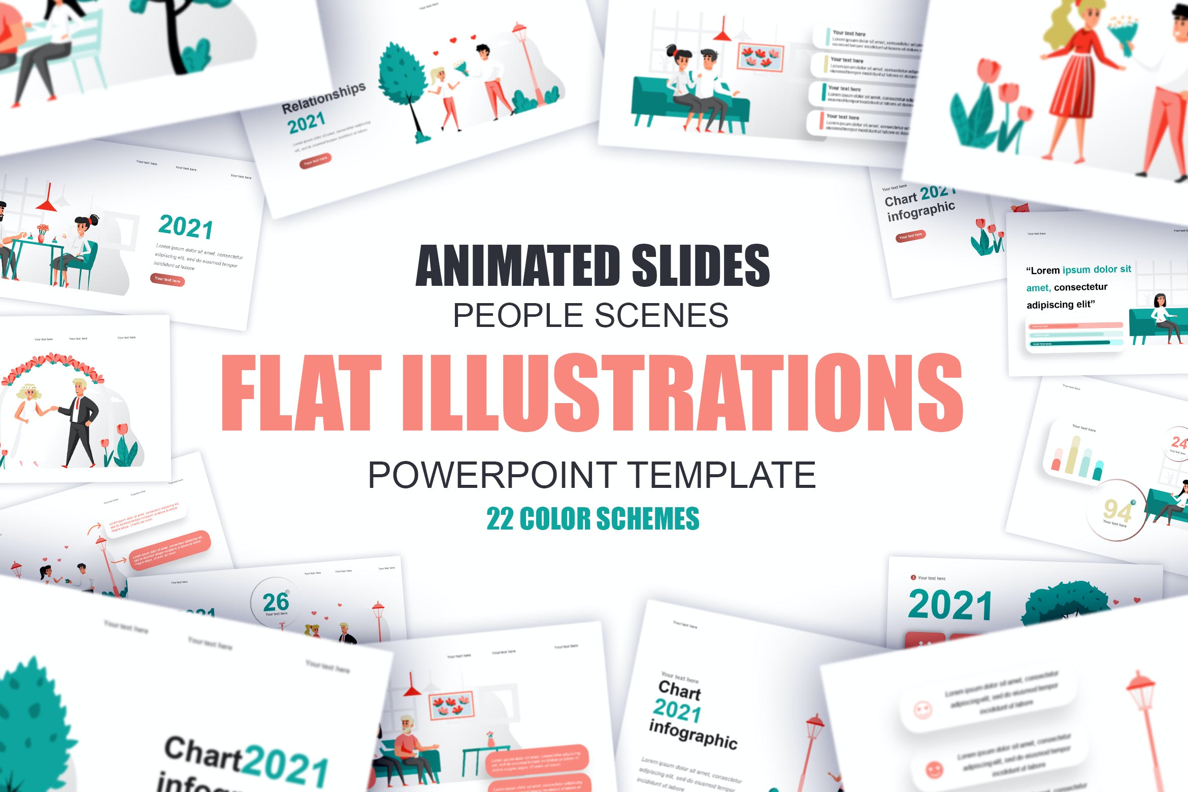 极简作品集谷歌幻灯片演示文稿模板 Minimal Portfolio Google Slides Template|ABC素材资源网