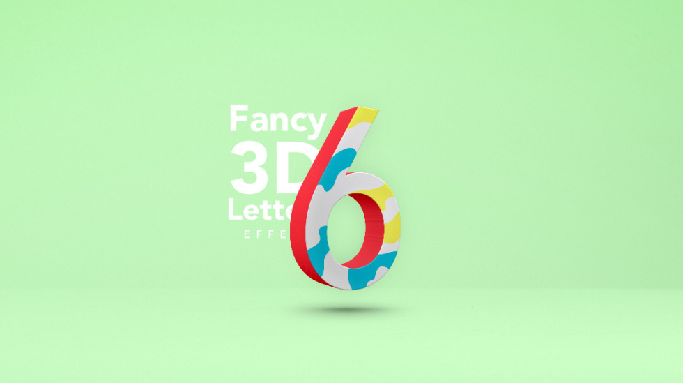 创意3D立体文字效果Fancy 3D Letter Psd Text Effect|ABC素材资源网