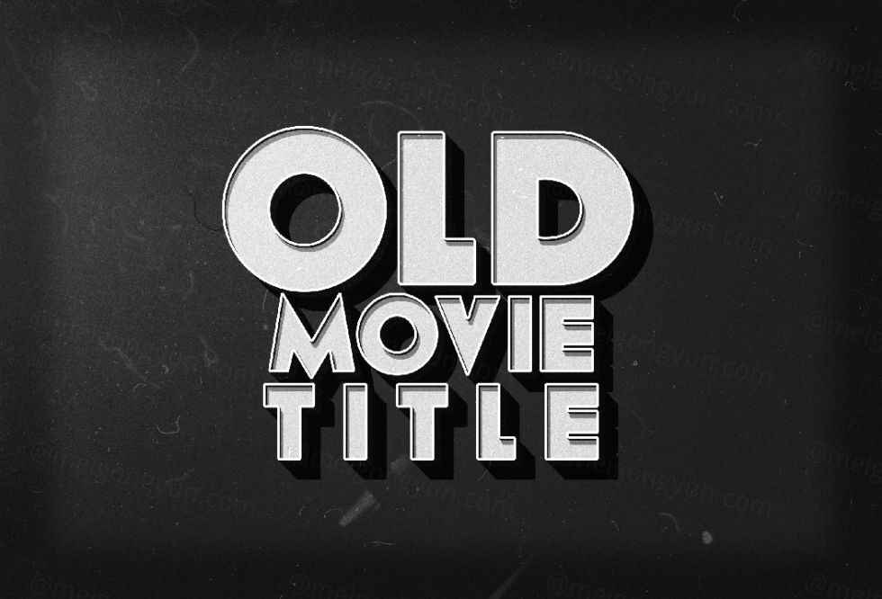 老电影字体效果Old Movie Text Effect|ABC素材资源网