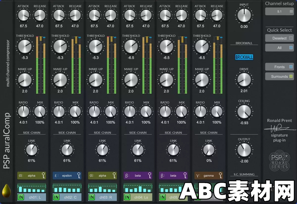 多通道压缩器和限制器插件PSPaudioware PSP auralComp v1.0.0 WIN-R2R|ABC素材资源网