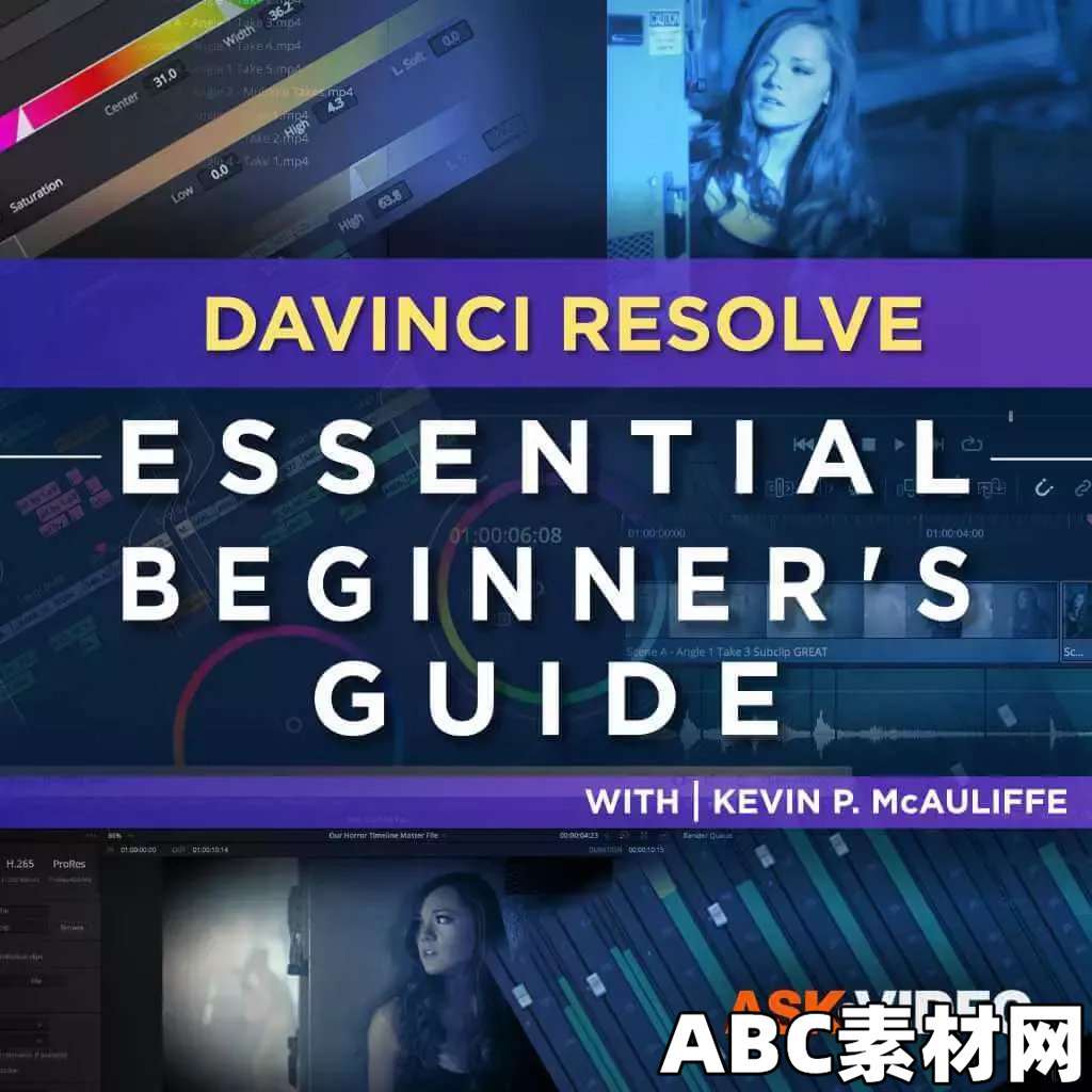 Ask Video DaVinci Resolve 101 DaVinci Resolve Essential Beginners Guide TUTORiAL|ABC素材资源网