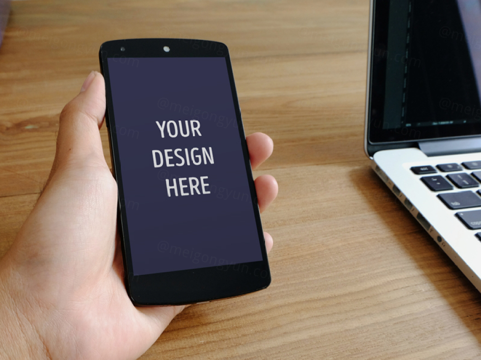 iPhone6手机模型PSD贴图模板Photorealistic iPhone 6 & Nexus 5 mockups|ABC素材资源网