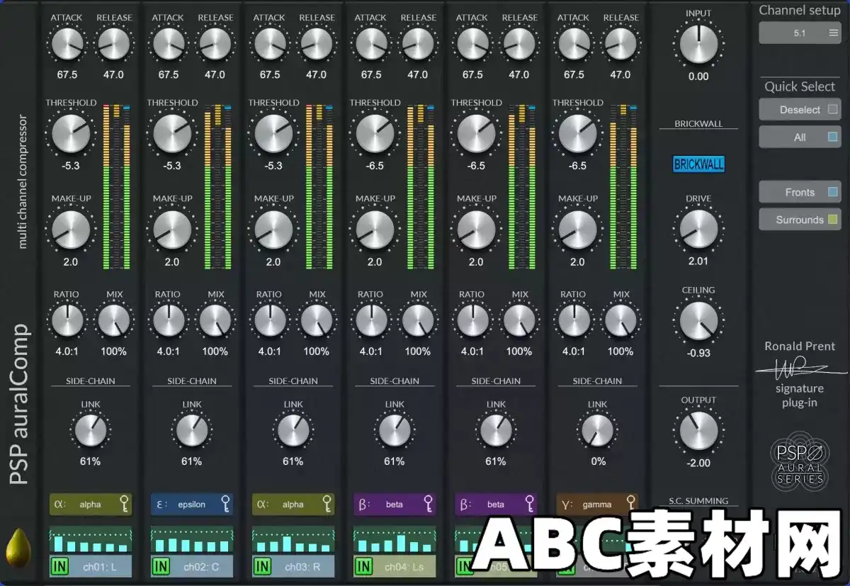 多通道压缩器和限幅器PSPaudioware PSP auralComp v1.0.3 WIN-R2R|ABC素材资源网