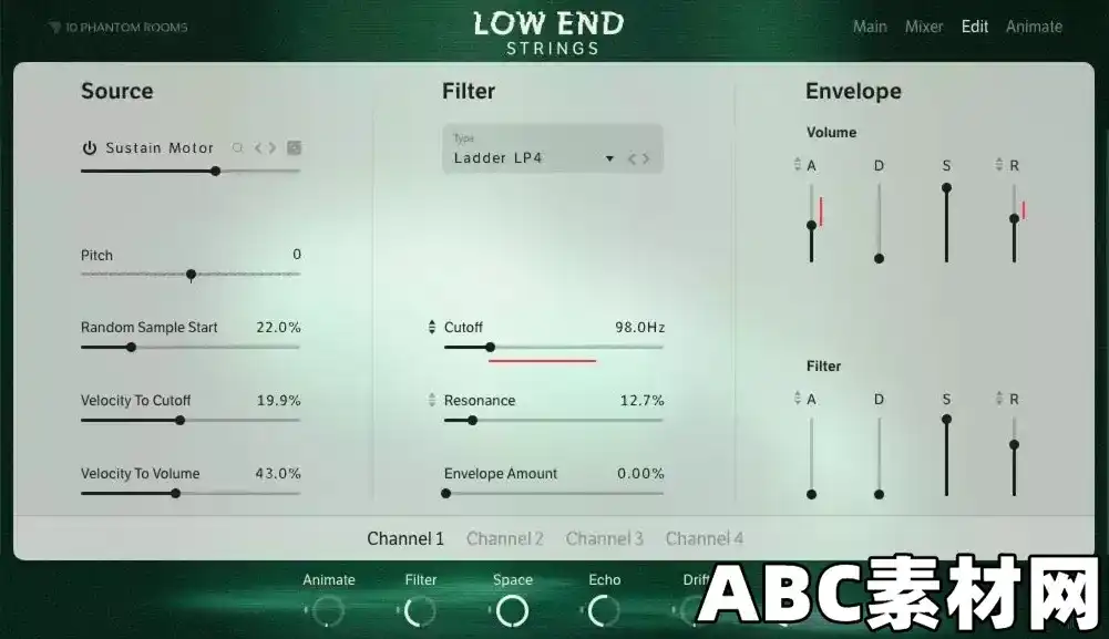 复古现代配乐管弦乐音源Low End Strings KONTAKT|ABC素材资源网