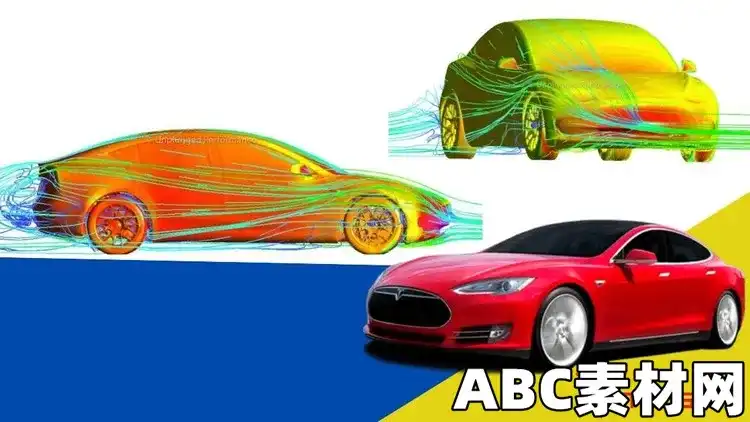 Computational Fluid Dynamics of High Speed Car using ANSYS|ABC素材资源网