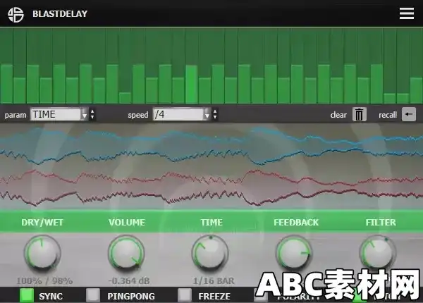 数字延迟插件Audio Blast BlastDelay 3 v1.3.0.1 WiN|ABC素材资源网