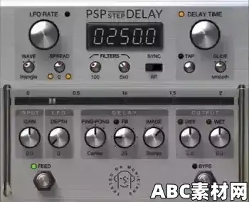 磁带延迟插件PSPaudioware PSP stepDelay v1.0.1 x64 VST VST3 AU AAX WiN MAC|ABC ...