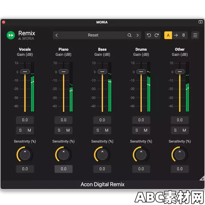 实时音乐分离插件Acon Digital Remix v1.0.5 Mac OSX WIN|ABC素材资源网