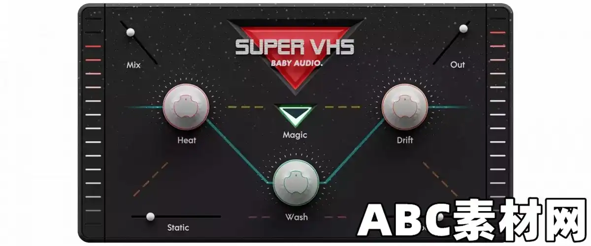复古磁带饱和度混响合成器BABY Audio Super VHS v1.3 VST MacOS-BTCR|ABC素材资源网