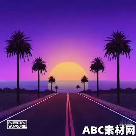 Neon Wave Soft Shades Neon Chill MULTiFORMAT|ABC素材资源网