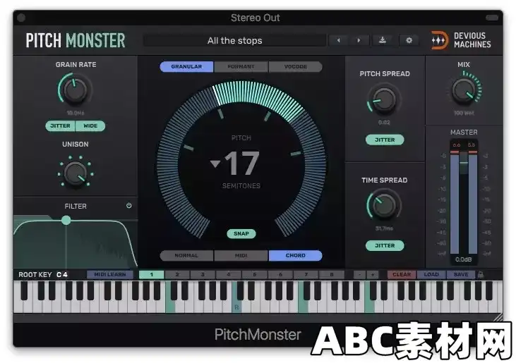 人声合唱合成器Devious Machines PitchMonster v1.3.14 U2B Mac|ABC素材资源网