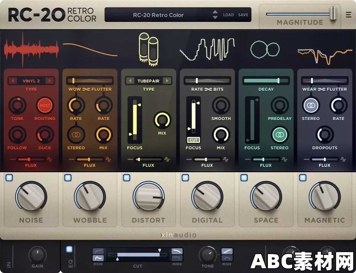 复古创意效果插件XLN Audio RC-20 Retro Color v1.3.5.1 WIN Mac OSX|ABC素材资源网