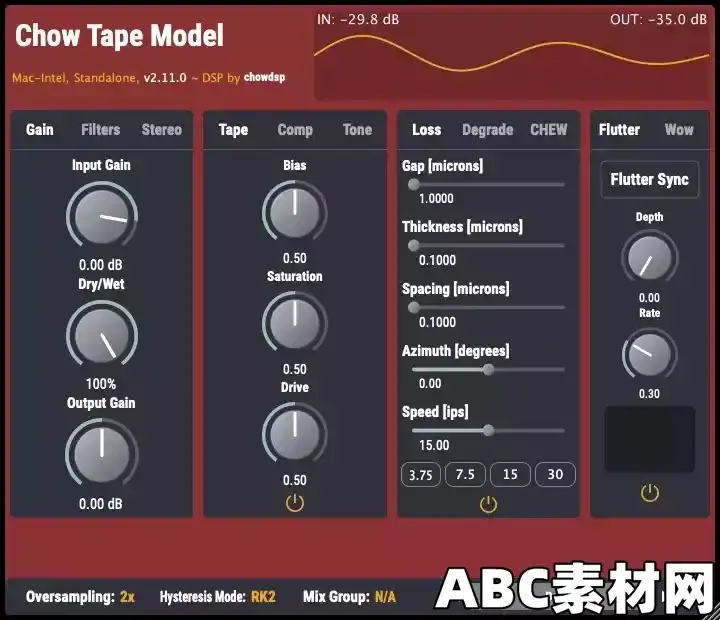 Chowdhurry DSP Chow Tape Model (Analog Tape Machine) v2.11.4 VST VST3 ...