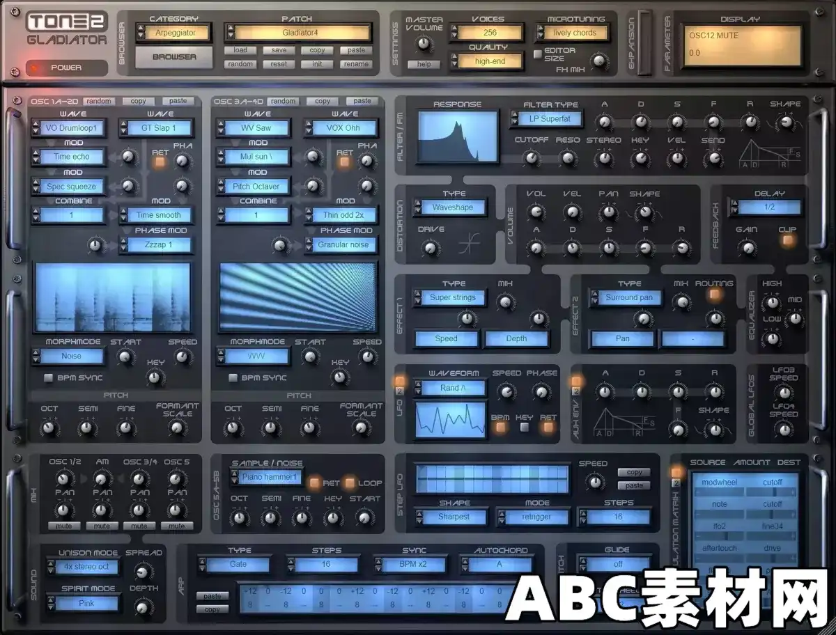 合成器Tone2 Gladiator 4 v4.0 x64-AUDIOWAREZ [R2R Keygen Needed] WIN|ABC素材资源网
