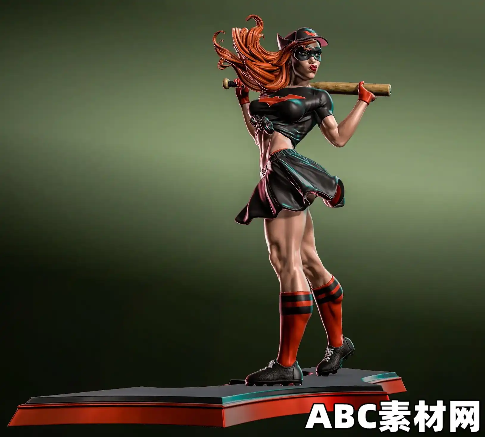 蝙蝠女炸弹3D打印模型Yan-H – Batwoman Bombshell from DC (down) – 3D Model|ABC素材资源网