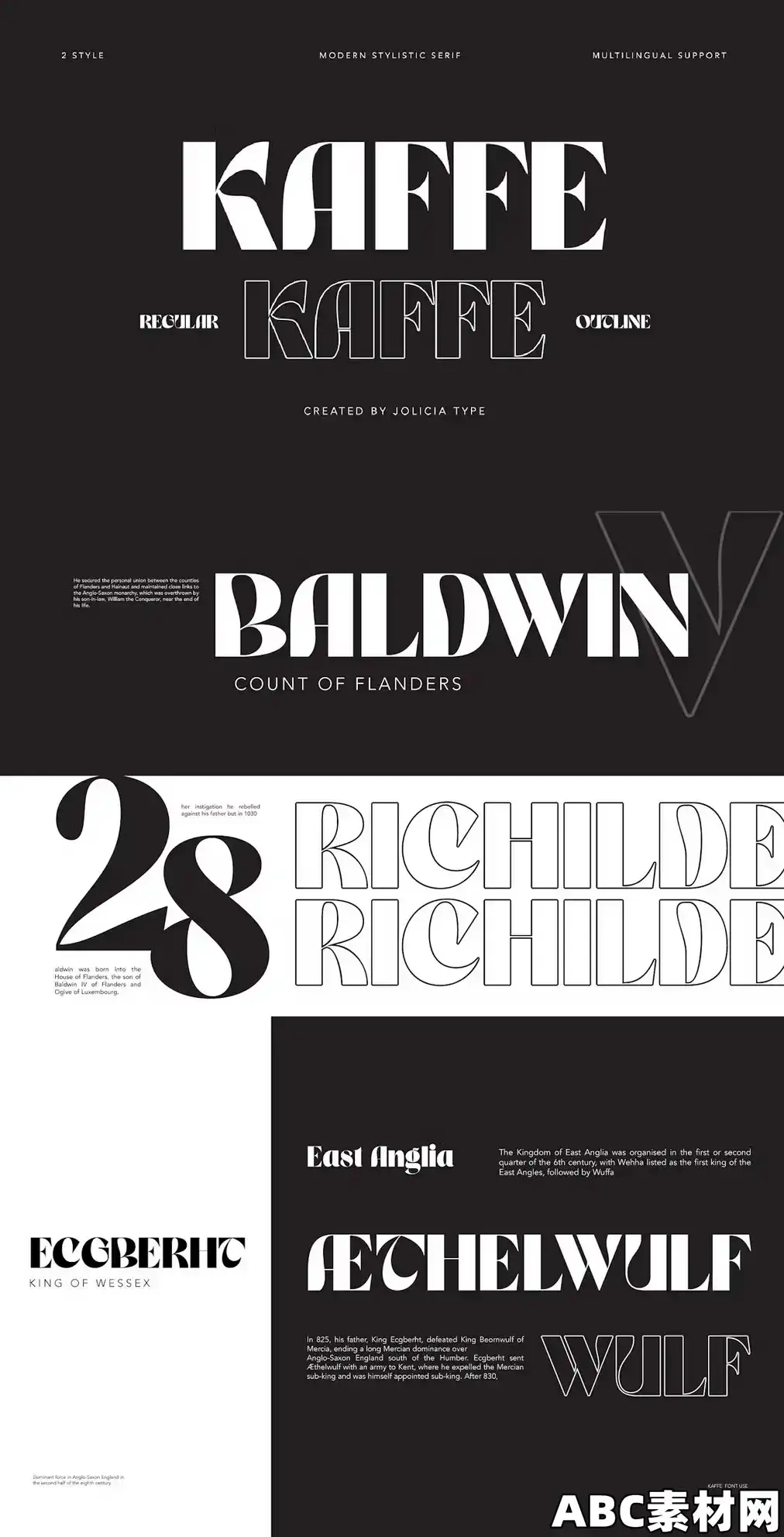 复古和迷幻展示字体CM – Kaffe | Psychedelic Typefaces 27111594|ABC素材资源网