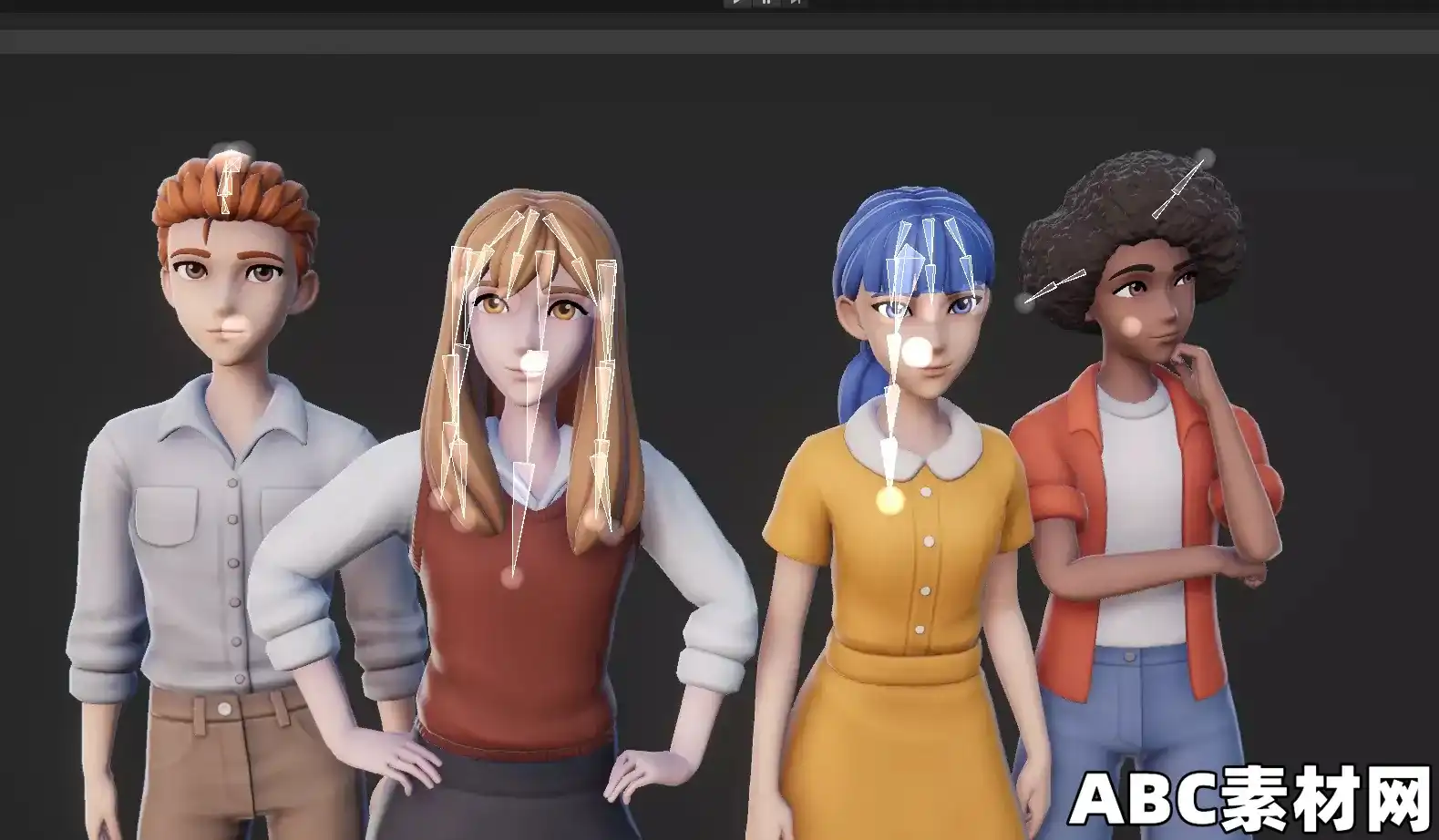 模块化风格化人类动画3D角色 Unity Asset – Modular Stylized Character v2.0.2|ABC素材资源网