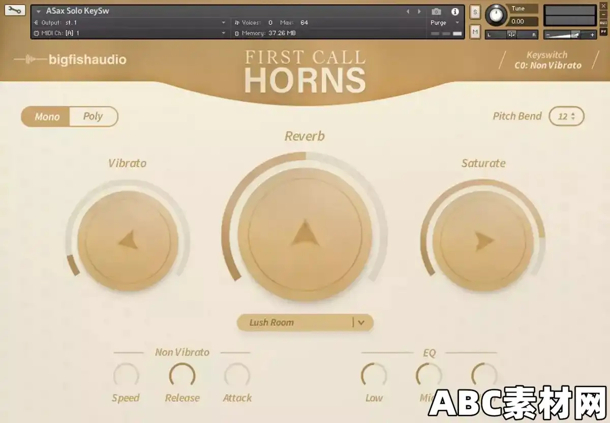 管弦乐萨克斯铜管音源Big Fish Audio First Call Horns v2.0 KONTAKT|ABC素材资源网