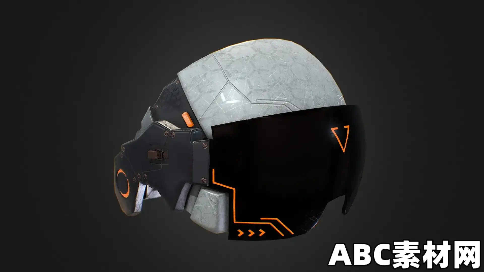 科幻te0h1l头盔3d模型as Sci Fi Helmet Te0h1l 3d Model Abc素材资源网