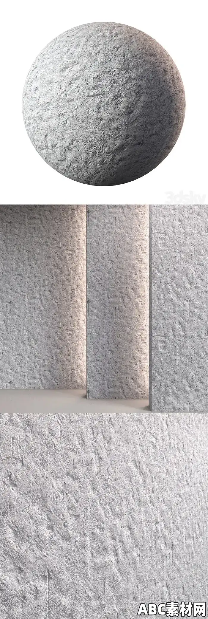 白色石膏材质贴图3dsky – White plaster 05 3727091 – 3D Model|ABC素材资源网