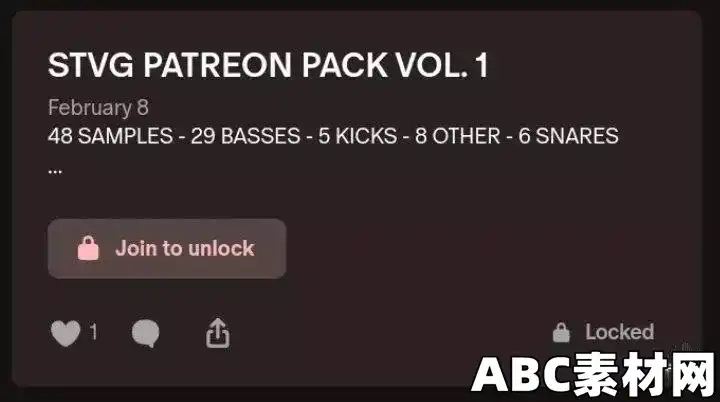 STVG Patreon Pack Vol.1 WAV|ABC素材资源网