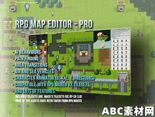 RPG地图编辑器游戏工具Unity Asset – RPG Map Editor v1.5.6|ABC素材资源网