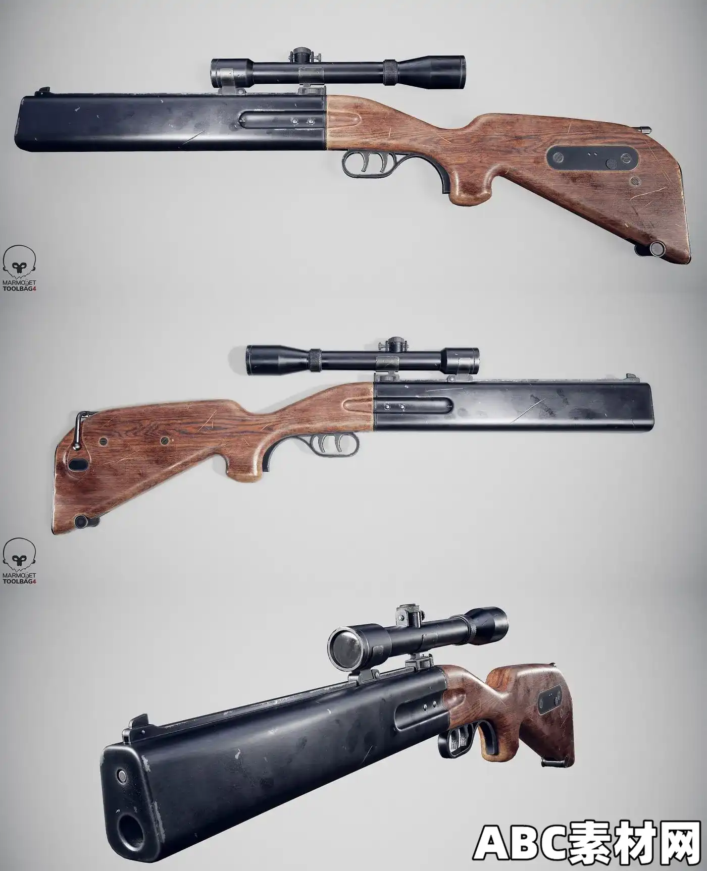 消音步枪3D模型AS – SDK Silenced Rifle qQ8OGP – 3D Model|ABC素材资源网