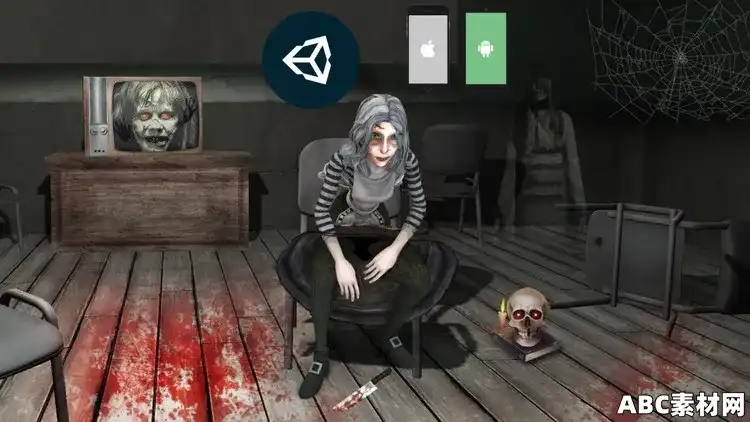 老奶奶恐怖游戏移动手机游戏开发教程Unity3d iOS Android Game Development | Granny Horror Game|ABC素材资源网