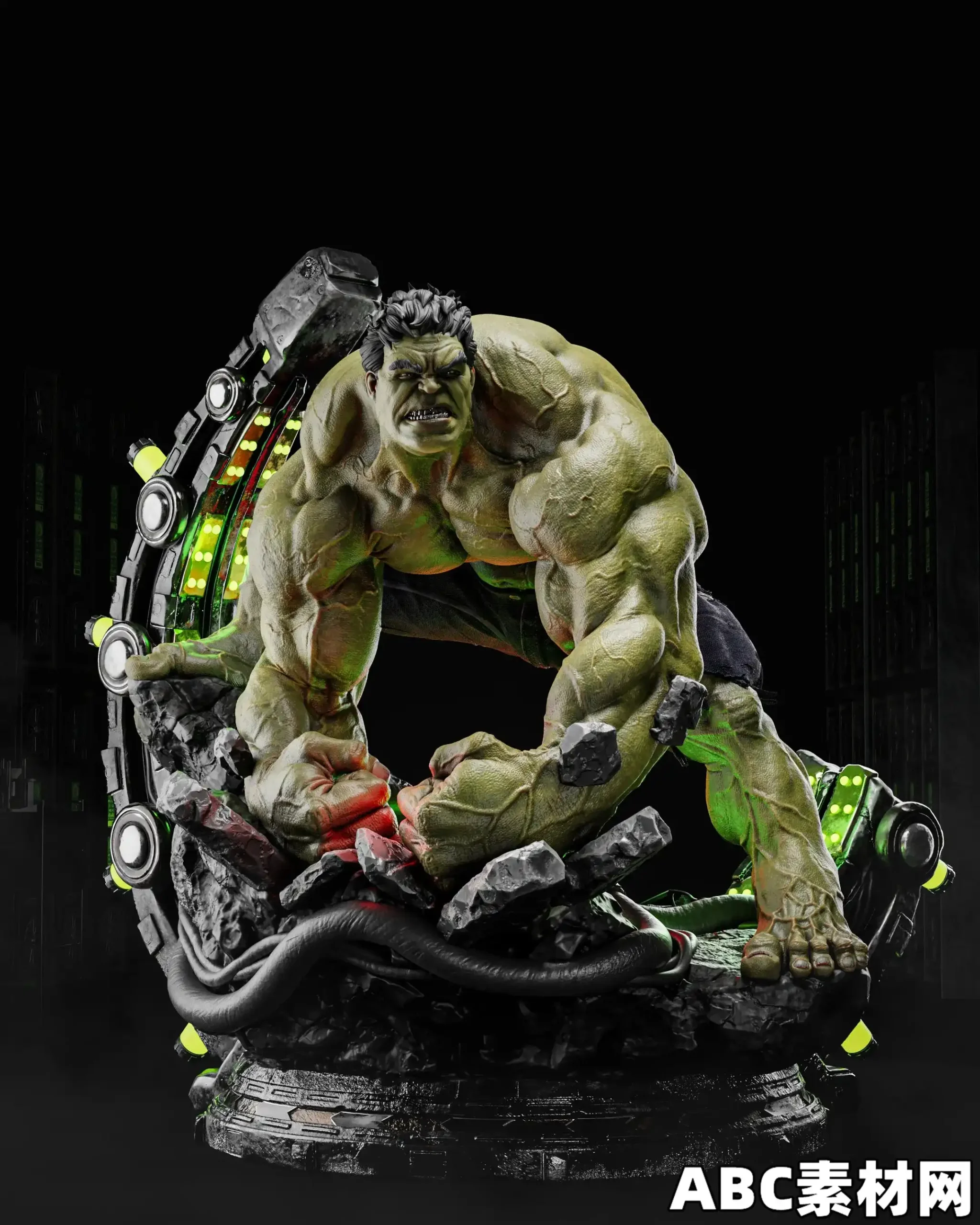 绿巨人雕塑3D打印模型ZEZ Studios – Hulk V1 – 3D Model|ABC素材资源网