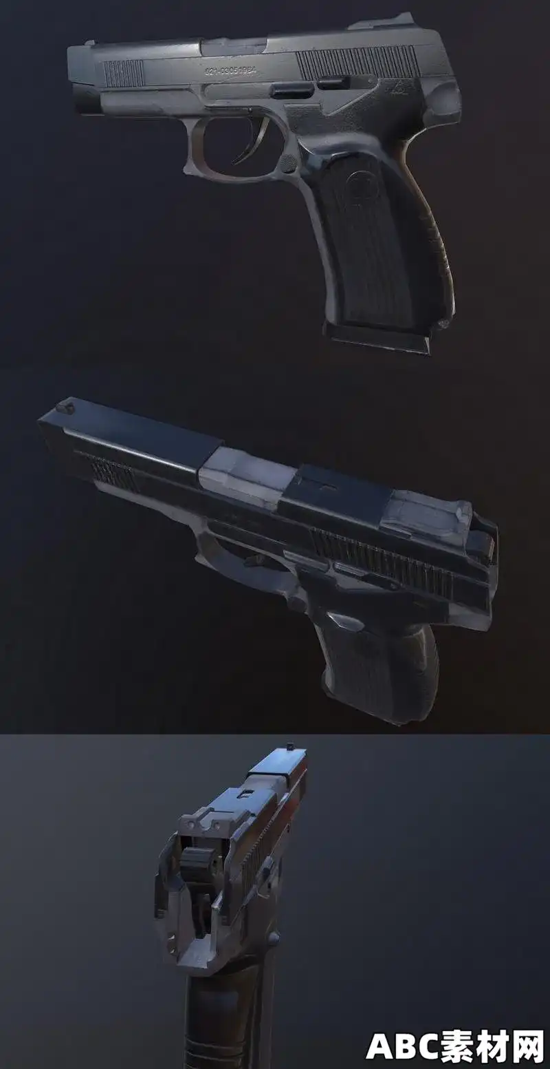 MP443 “乌鸦”手枪3D模型Handgun MP-443 Grach – 3D Model|ABC素材资源网