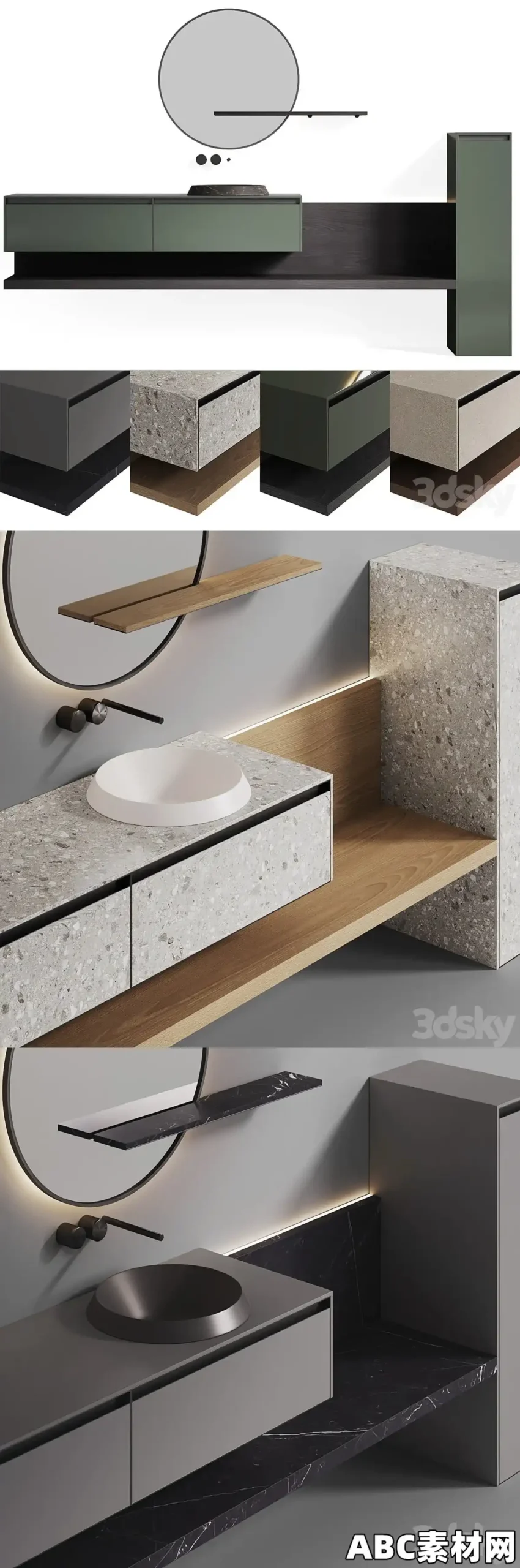 简约洗漱台洗手台3D模型3dsky – Tosca + Cea Opus 4106399 – 3D Model|ABC素材资源网