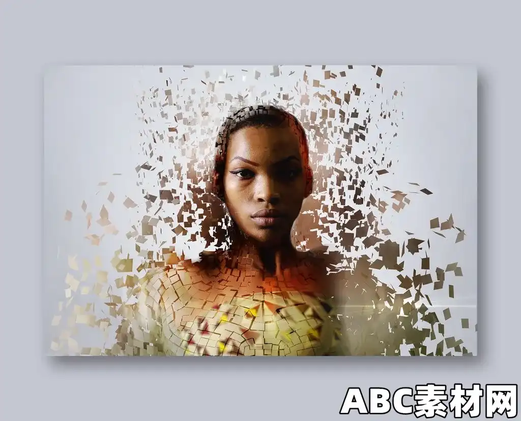 图像分散碎片效果叠加图层PS模板AS – Dispersed Image Effect 455778381|ABC素材资源网