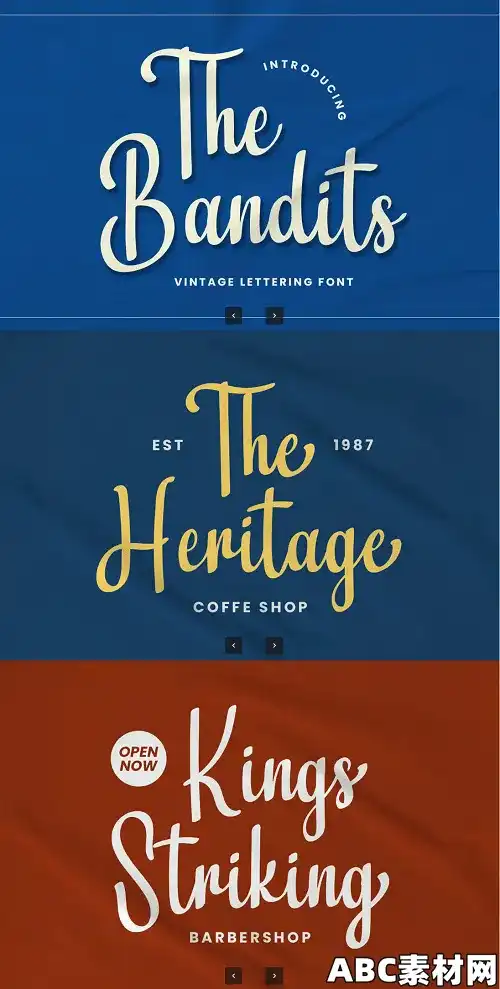 复古书法手写字体EE – The Bandits – Vintage Lettering Font ZSSRCJ7|ABC素材资源网