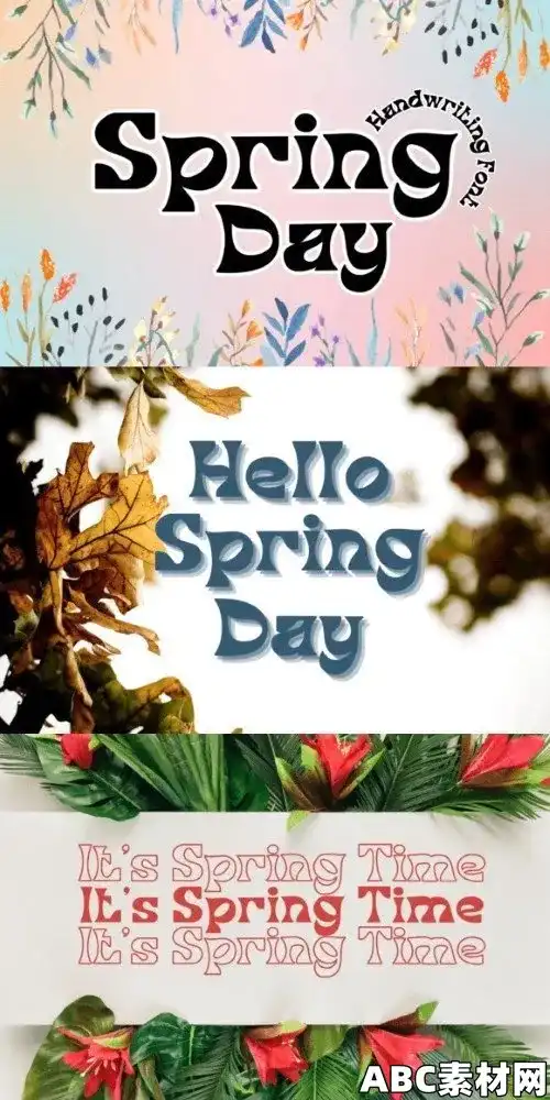 手写展示字体CF – Spring Day Font 91594735|ABC素材资源网