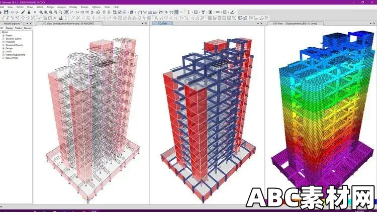 Seismic Analysis and Design of a RC Building using ETABS|ABC素材资源网