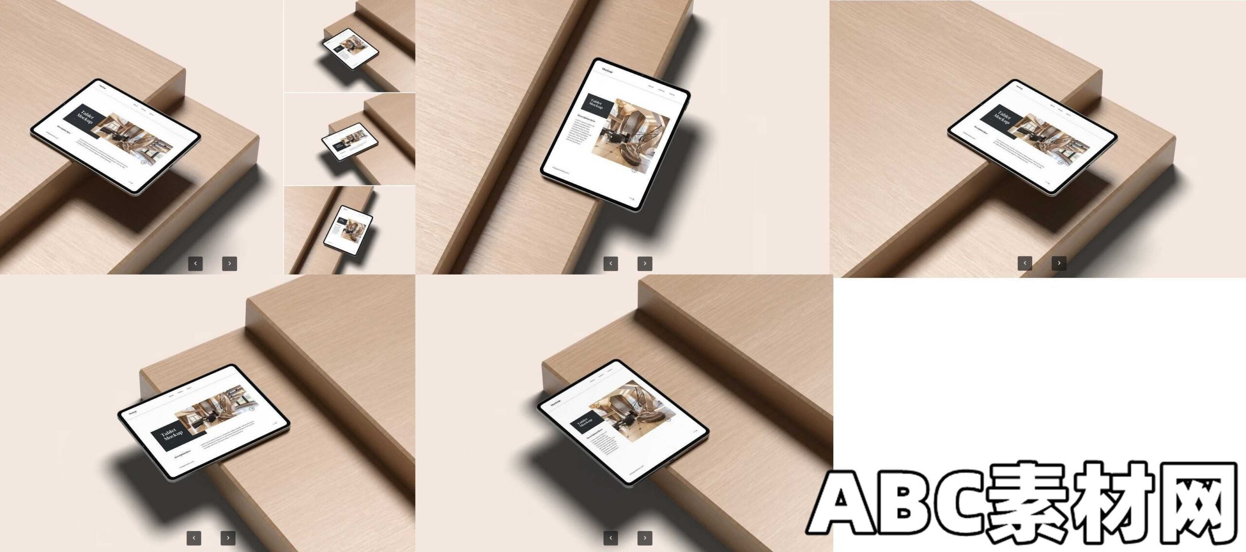 逼真苹果iPad Pro平板展示样机Realistic iPad Pro Mockup|ABC素材资源网