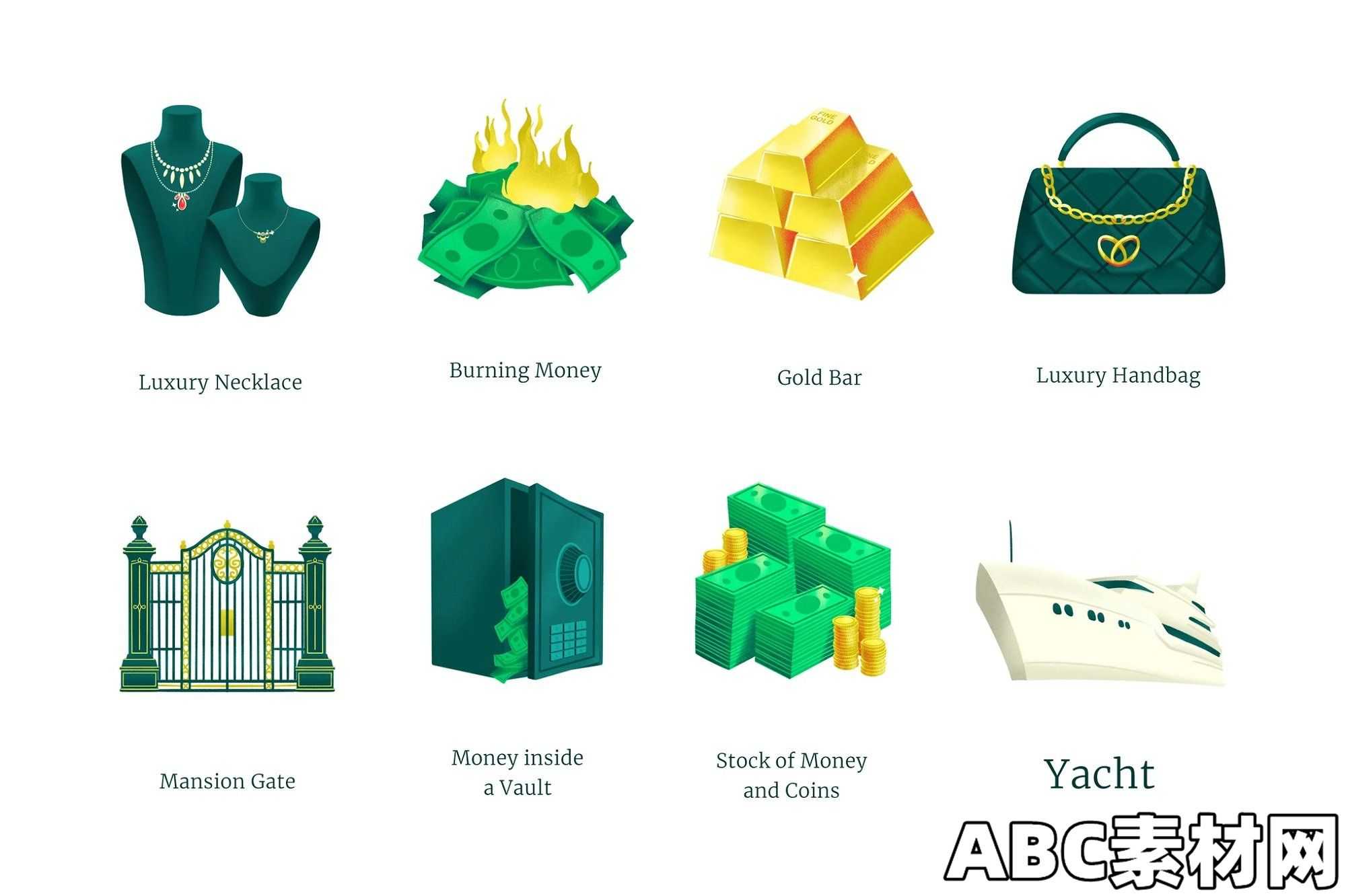 丰富生活方式物质财富PSD模板Rich Lifestyle|ABC素材资源网