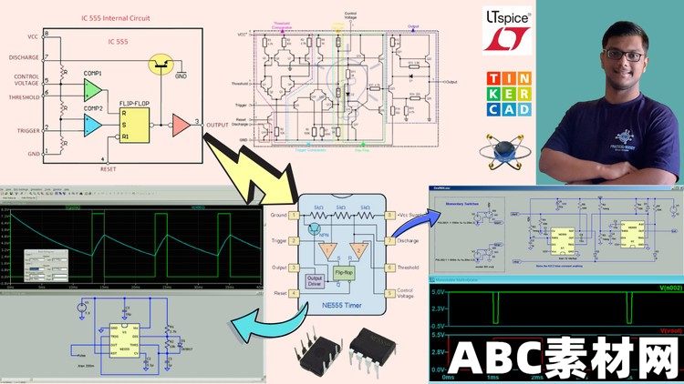 555 Timer IC Hands-On Circuit Design & Simulation in LTSpice|ABC素材资源网