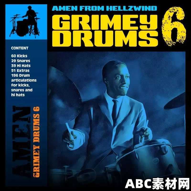 GRIMEY GEMS Grimey Drums Vol 6 WAV|ABC素材资源网