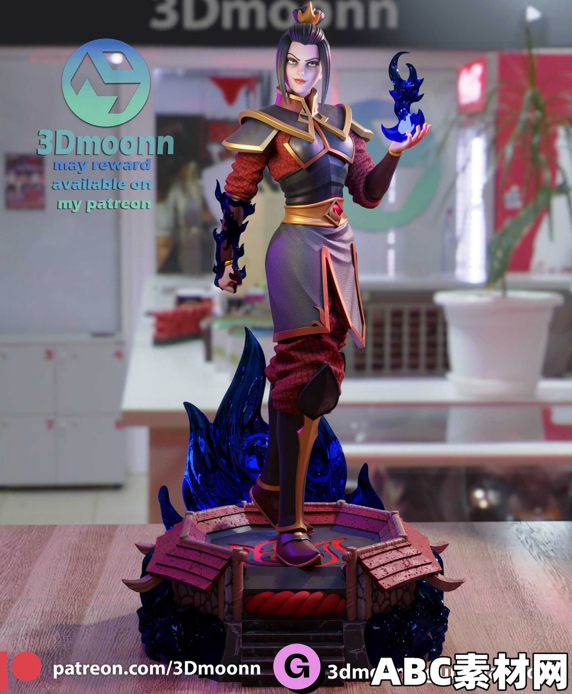 阿祖拉3D打印模型3Dmoonn – Azula – 3D Model|ABC素材资源网