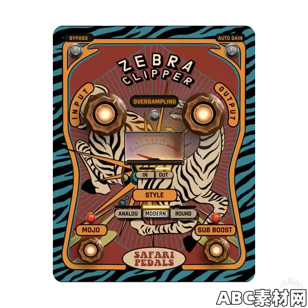 混音失真剪辑处理插件Safari Pedals Zebra Clipper v1.1.0 WIN|ABC素材资源网