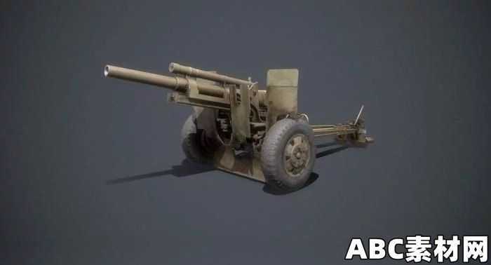 m101榴弹炮3D模型howitzer M101A1 – 3D Model|ABC素材资源网