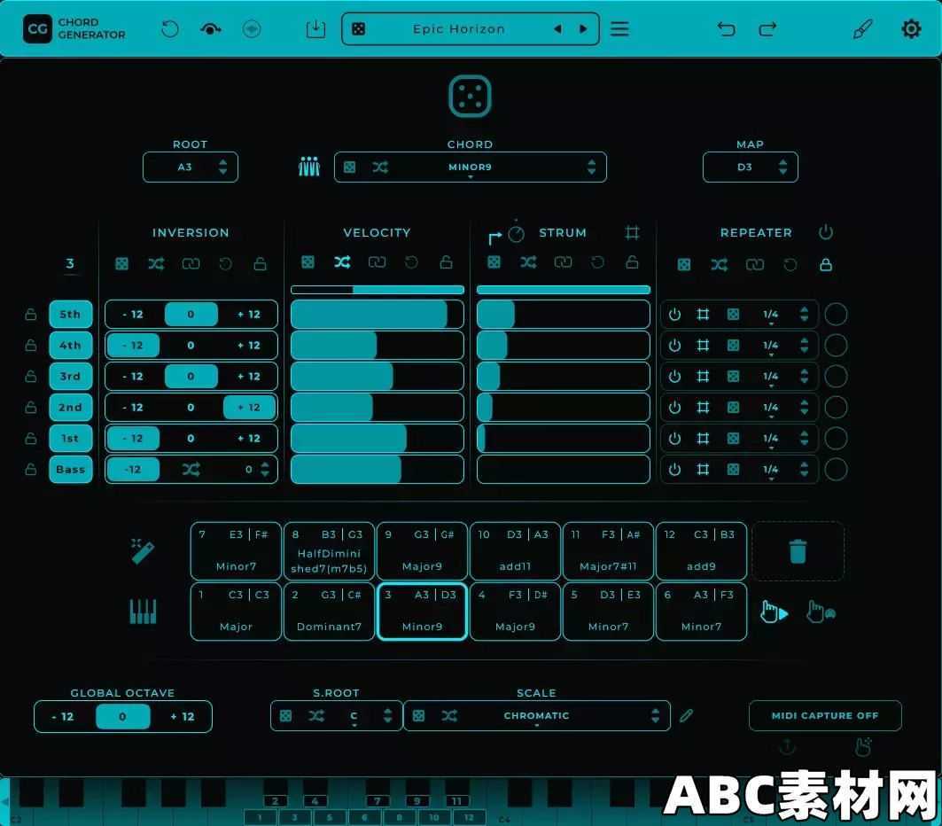 MIDI和弦生成器Mario Nieto Chord Generator v1.1.6 WIN Mac OSX|ABC素材资源网