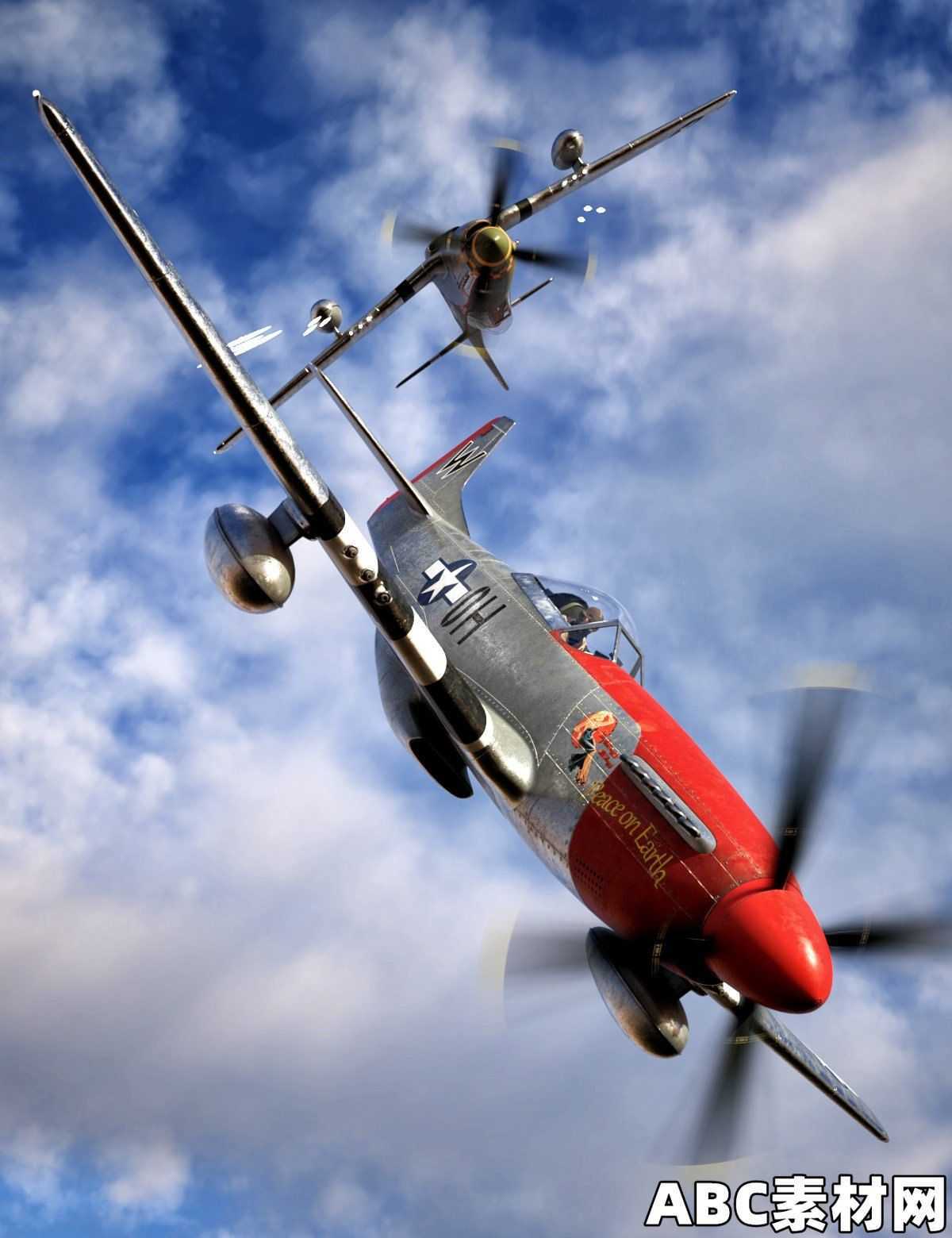 历史战斗机模型Daz3d – KuJ Fighter|ABC素材资源网